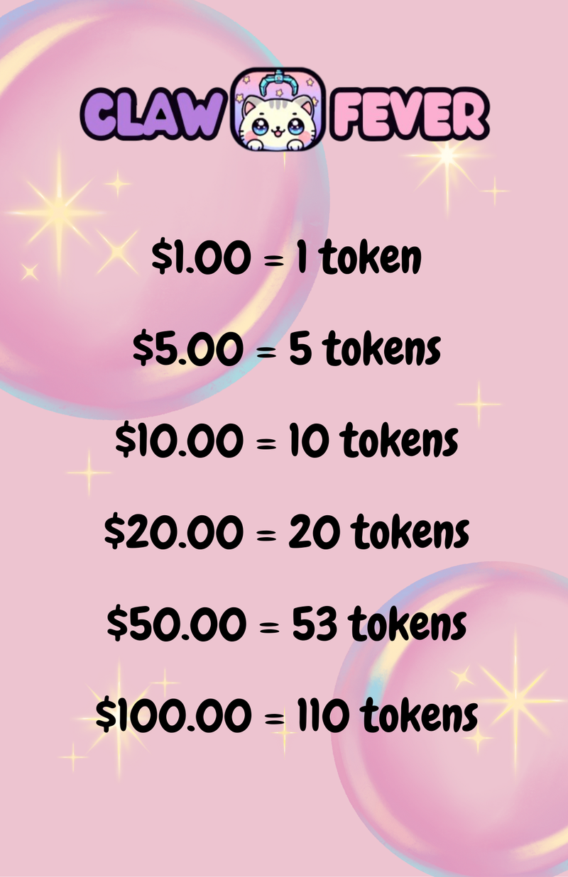 Hours & Location Token Pricing Gift cards More